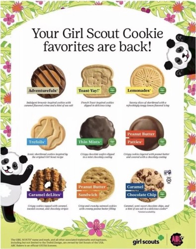 Girl Scout Cookies 2025- Mix & Match Cookie Flavors - ABC Bakers- 4 Box ...