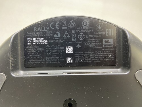 Logitech Rally Video Conferencing Camera V-R0010 No Power Splitter 860 ...