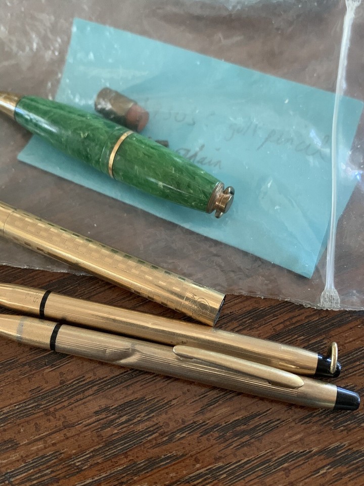 Lot of Approx. 60 Vtg Antique Pens, Pencils, Fountain Pens, Rolled Gold ...
