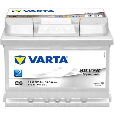 063 Varta C6 Silver Dynamic Car Battery 12V 52Ah 520CCA | eBay UK