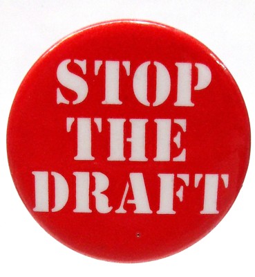 STOP THE DRAFT anti-war activist cause political pinback button ^ | eBay