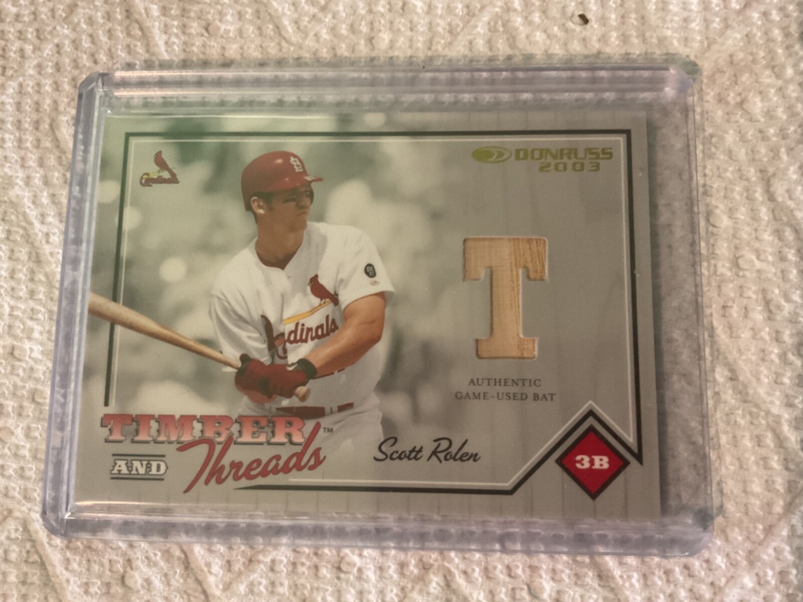 2003 Donruss SCOTT ROLEN Timber & Threads 088/125 Bat Relic RARE; ONLY ...