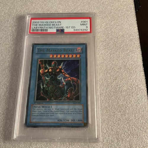 PSA 9 Gem MT - The Masked Beast 1st ED LON-001 ULTRA RARE Yugioh Card 😎 ...