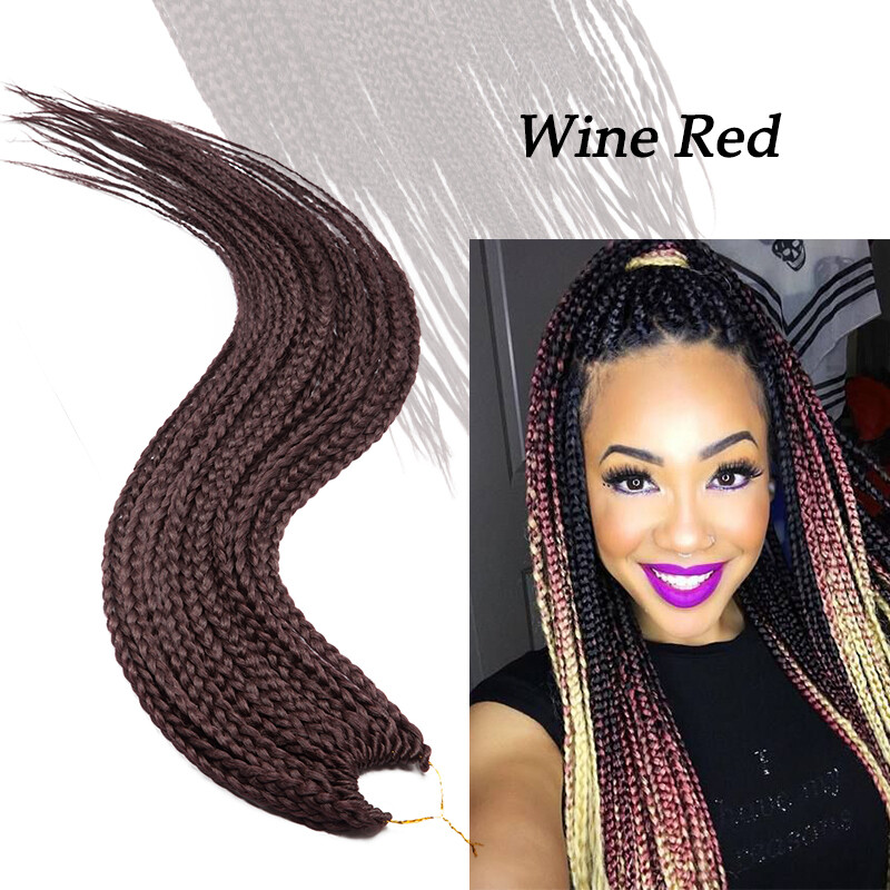 Long Afro Crochet Small Synthetic Braids Box Braiding Hair Extensions ...