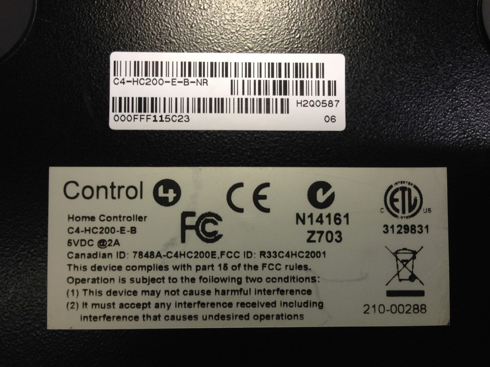 Control4 Black HC-200 Home Controller C4-HC200-E-B | eBay