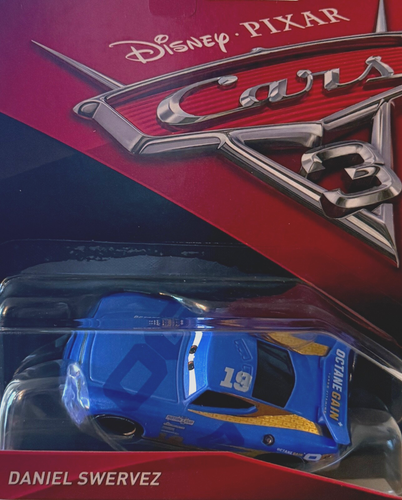 DISNEY PIXAR CARS "#19 DANIEL SWERVEZ", NEW IN PACKAGE, SHIP WORLD WIDE ...