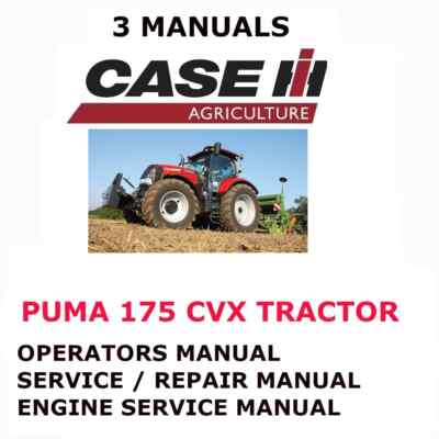 CASE IH PUMA 175 CVX TRACTOR MANUAL OPERATORS REPAIR SHOP SERVICE ENGINE PDF | eBay