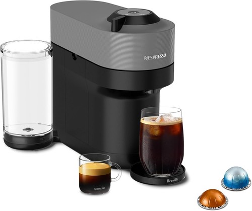 Nespresso Vertuo Pop Plus Coffee/Espresso Machine - Dark Grey/Coconut ...