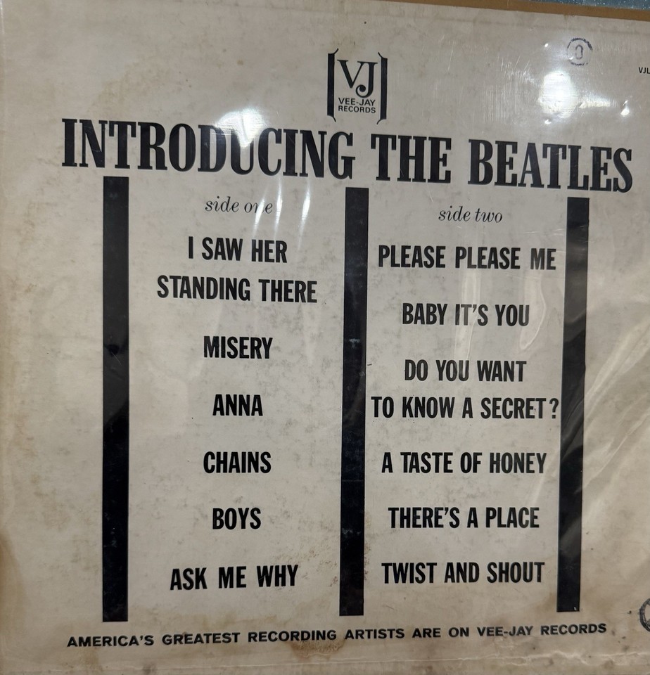 Original Introducing the Beatles Album With George’s Shadow On The ...
