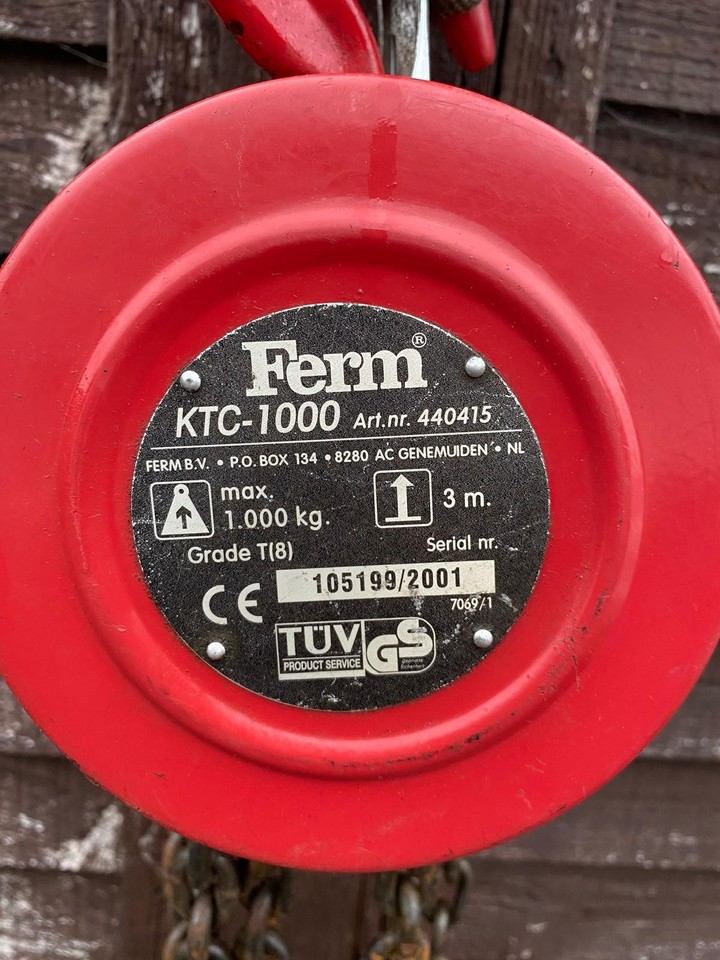 FERM CHAIN BLOCK AND TACKLE HOIST LIFTING 1 TON 1000KG | eBay UK