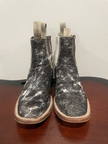 Rock’em Cowhide Leather Booties Women’s 7.5/8 Brown + Cream Color ...