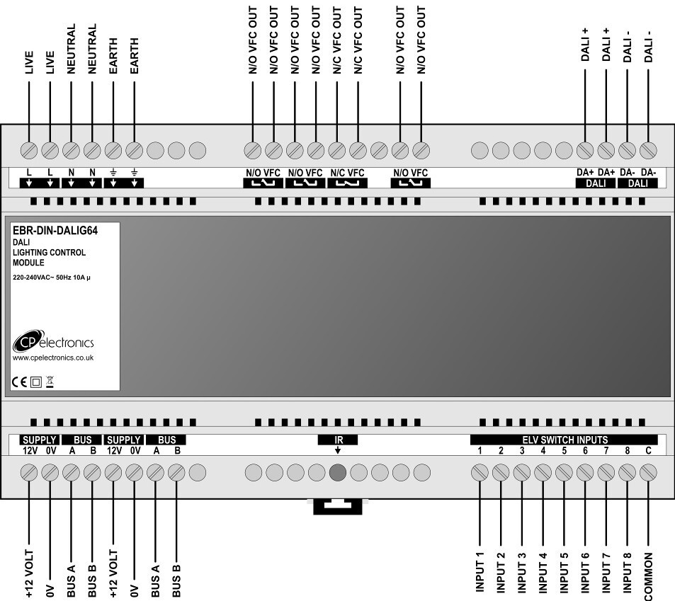 CP Electronics RAPID lighting control module EBR-DIN-DALIG64 ¦ Brand ...