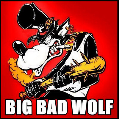 2-PACK BAD WOLF HOT ROD RAT FINK MOTORCYCLES TOOLS GUNS STICKERS | eBay