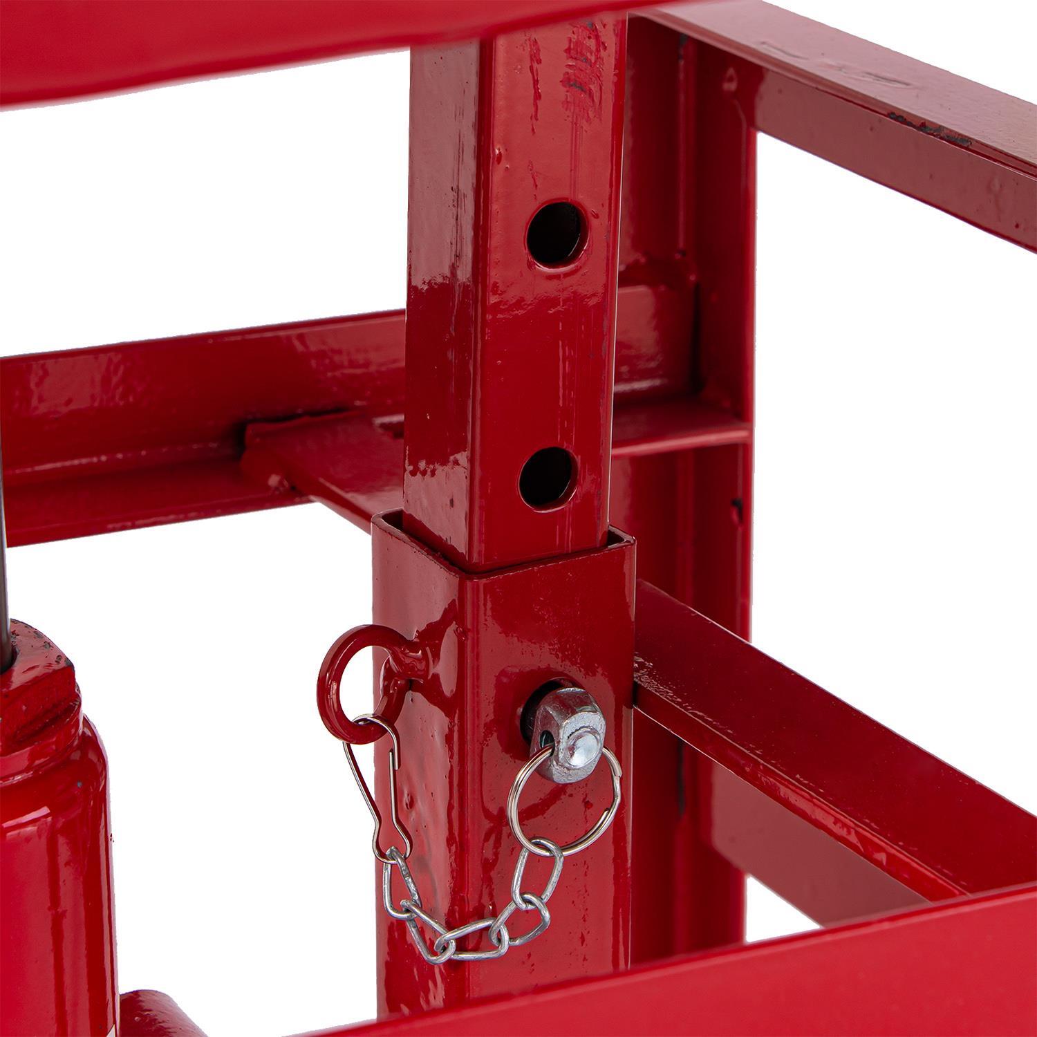 AIM TOOLS 5 Ton Steel Car Ramps With Jack 2PCs Height Adjustable Drive ...