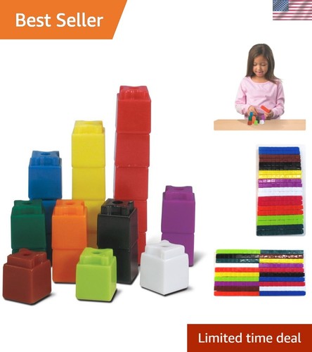 Interlocking UniLink Math Linking Cubes, Plastic Cubes, Color Sorting ...