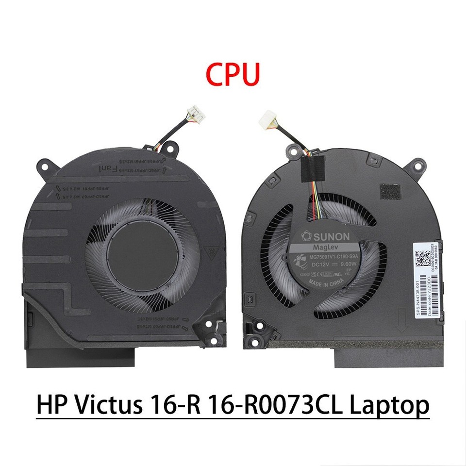 GPU CPU Cooling Fan N44738-001 Replacement For HP Victus 16-R 16 ...