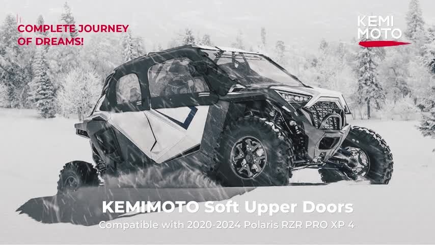 Soft Upper Door Cab Enclosure Set for Polaris RZR PRO XP/ Turbo R 4 ...