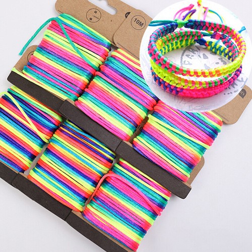 10M 2.5mm Multicolor Thread Cord Braided Bracelet String Knitting Yarn ...