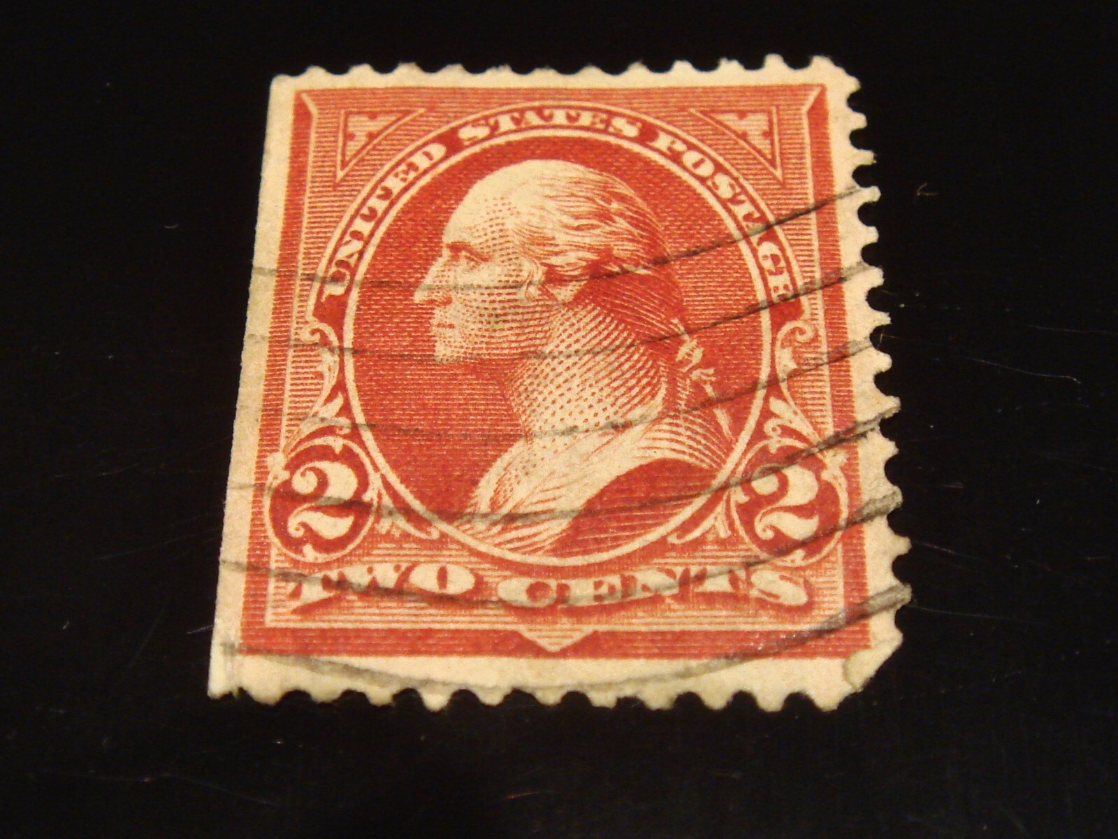 US Postage Stamp George Washington Two Cent 2¢ Red Stamp 1898 - 1902 ...