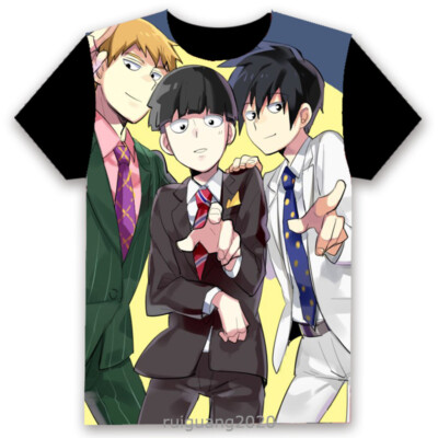 Mob Psycho 100、Mobu Saiko Hyaku Leisure T-shirt Short Sleeve Unisex Tee ...