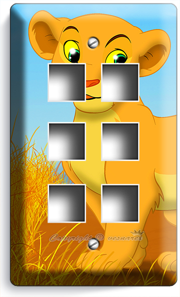 LION KING BABY NALA LIGHT SWITCH WALL PLATE OUTLET KIDS GIRL BOYS ...