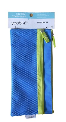 Yoobi Zipper Pouch - Aqua Blue (10" x 5") NEW | eBay