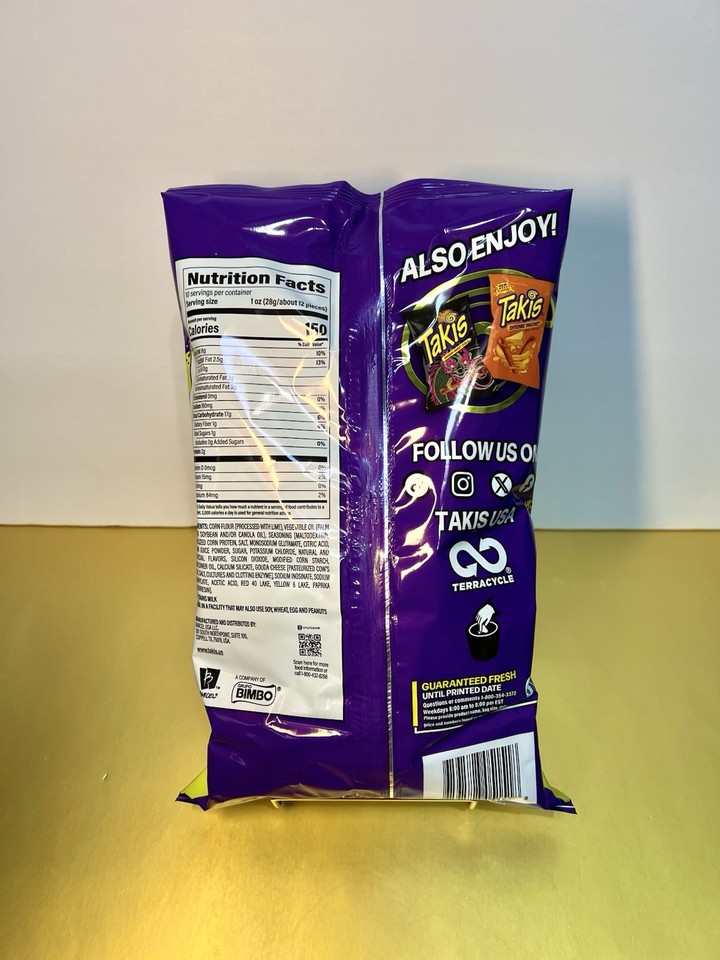 🟡 New Limited Edition Takis Chile Limón Pepper Lime Tortilla Chips 9oz ...