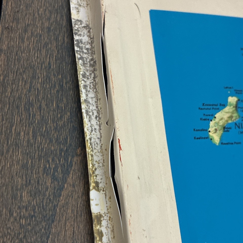Vintage 1980 HAWAIIAN ISLANDS 3D Topographic Map Kistler Graphics 22” x ...