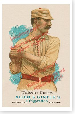 Retro Timothy Keefe New York Giants Antique Baseball Poster | eBay