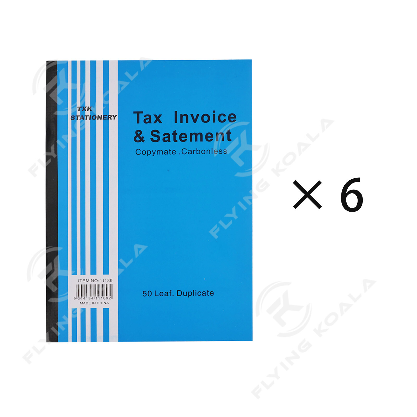 50/100 Leaf Tax Invoice Statement Book And Cash Receipt Book Duplicate ...