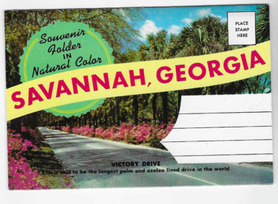 POSTCARD FOLDER-SAVANNAH, GEORGIA | eBay