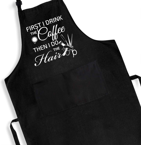 Funny Stylist Apron for Women Men with Pockets - Cute Hair Stylist ...