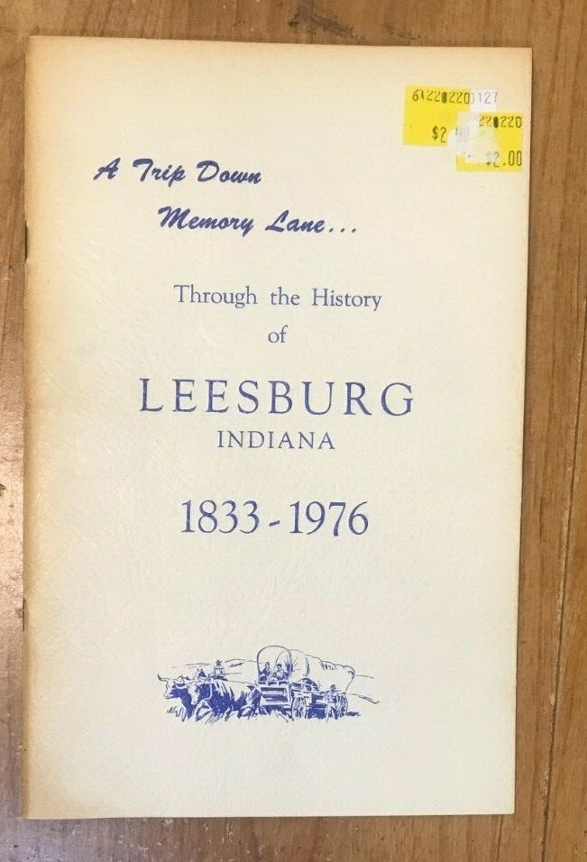 Leesburg Indiana History - 1833-1976 | eBay