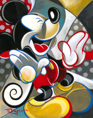 Disney's Mickey Mouse TD Rogerson Knee Slap Printed on Canvas-8x6 ...