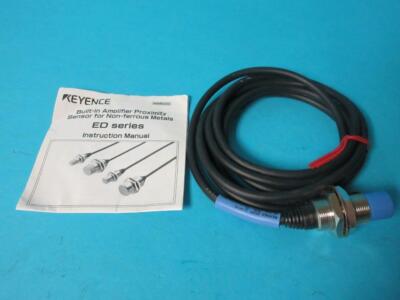 BRAND NEW KEYENCE ED-118U BUILT IN AMPLIFIER PROXIMITY SENSOR W/ CORD ...