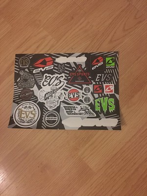 EVS Sticker sheet 8x12" motocross FMX Moto-X Paintball Extreme Action ...