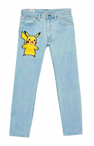 Levi's Levis Men 551 Z Pokemon Pikachu Patch Denim Graphic Jeans ...