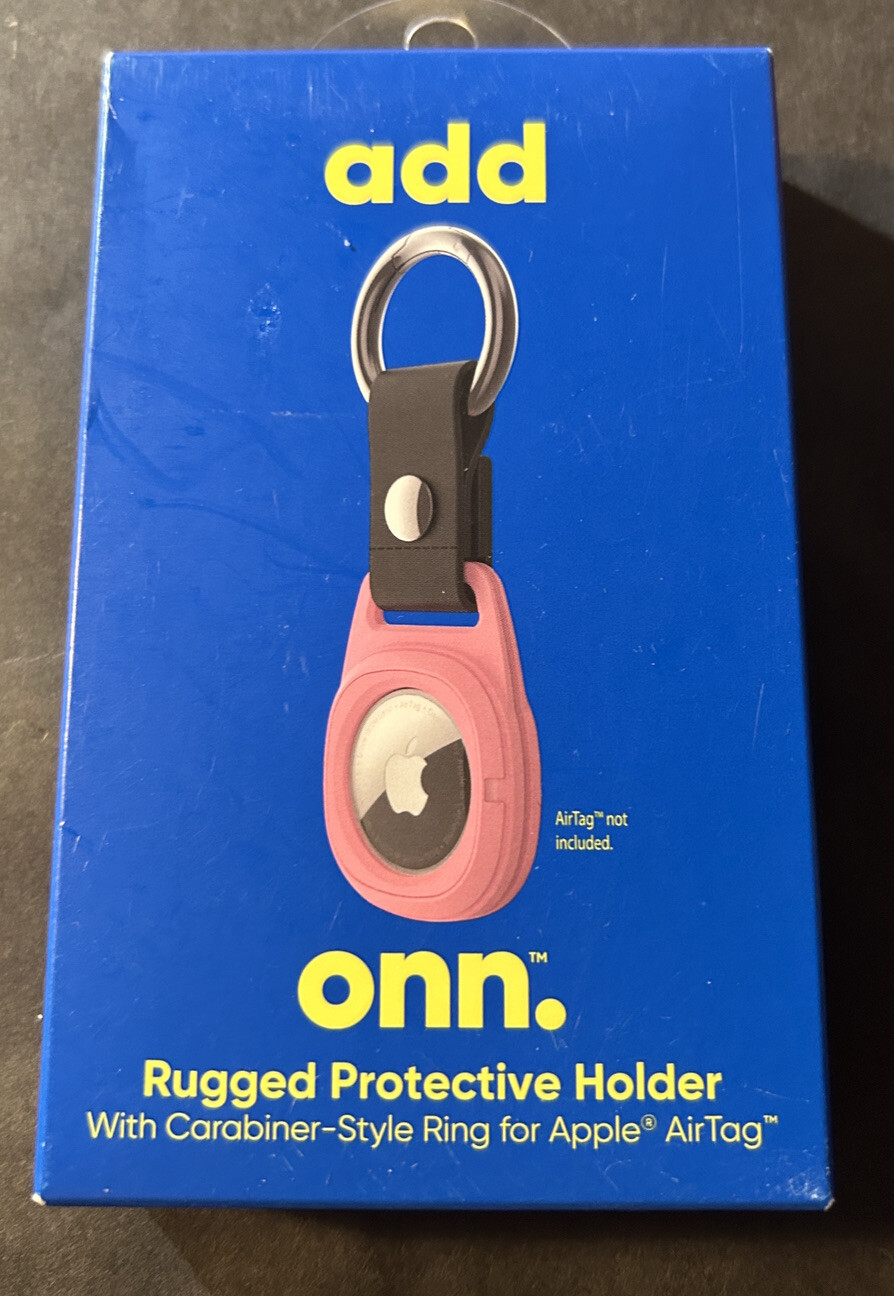 add onn. Protective Airtag Holder With Carabiner-Style Ring for Apple ...