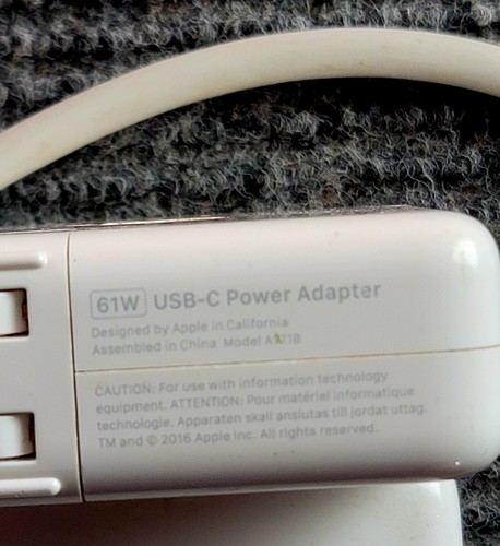 Apple 61 W Usb C Type Power Adapter 60 Watt Mag Safe 3 Plug Lot | eBay