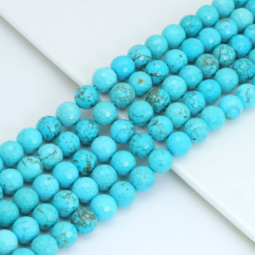 Blue Turquoise Round Faceted Beads, Sku#U2026 | eBay