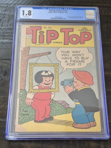 Tip Top Comics #173 1952 1st Appearance The Peanuts Charlie Brown CGC 1.8 RARE | eBay