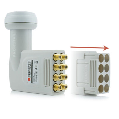 OPTICUM Octo LNB 0,1 dB TESTSIEGER 8-fach Receiver Teilnehmer FULL HD ...