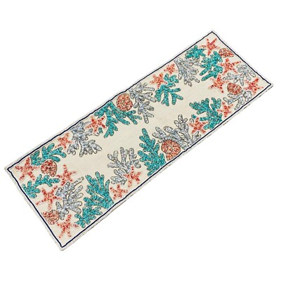 Rachel Zoe Nautical Coral Reef Starfish Shells Coastal 36in Beaded ...