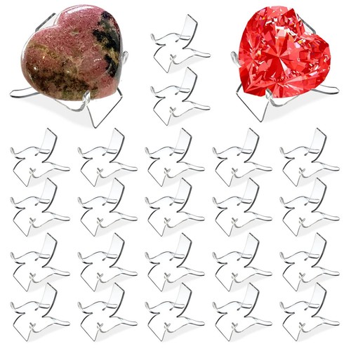 24 Pcs Mini Acrylic Rock Display Stand Easel for Small Collectibles ...