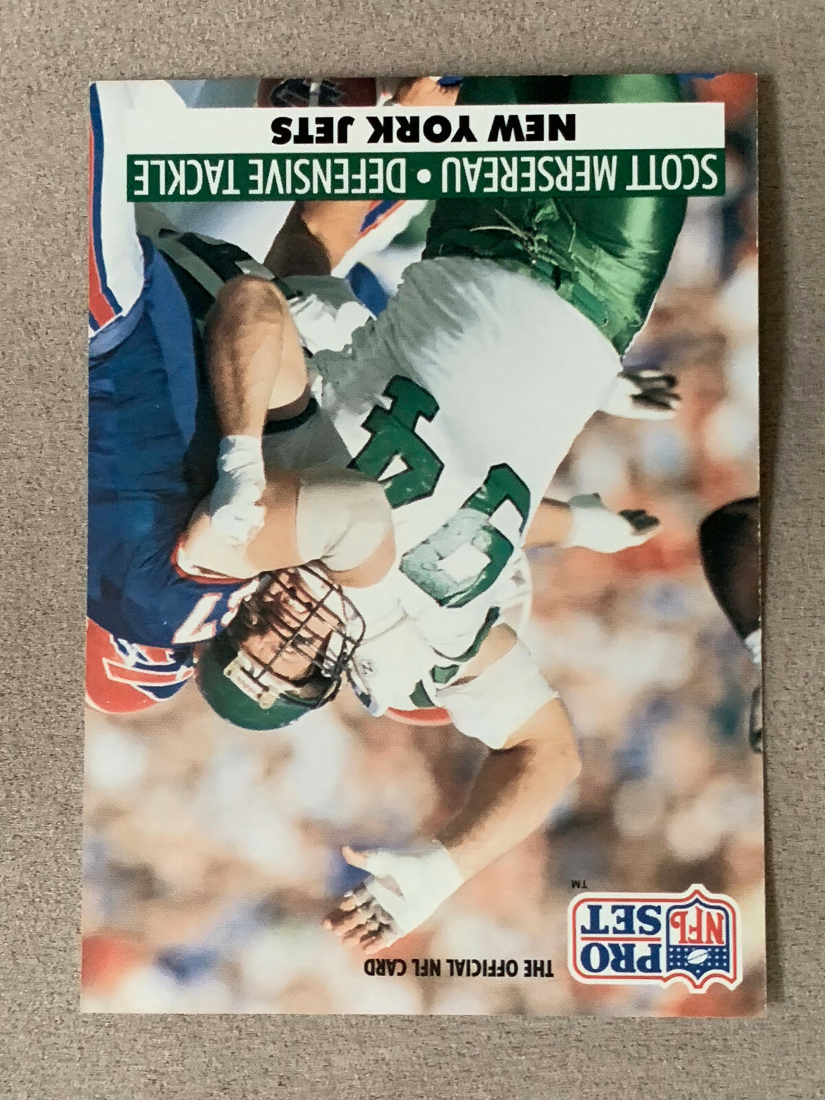 1991 Pro Set Football Rookie RC Card #248 Scott Mersereau New York Jets ...