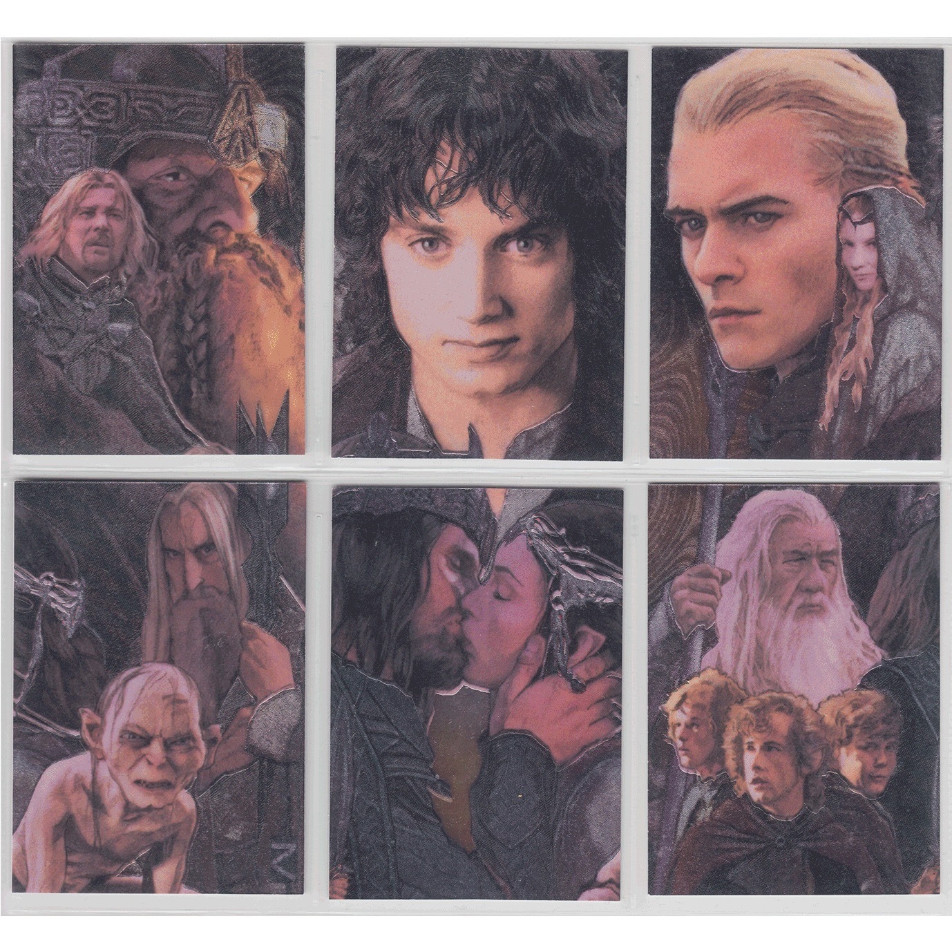 LOTR Lord of The Rings Masterpieces 2 II Etched Foil Trading Cards Set ...