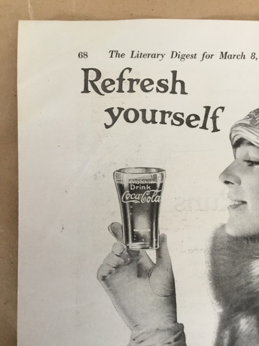 1920s Coca Cola Ads Vintage Coca Cola Printed Advertisement From The