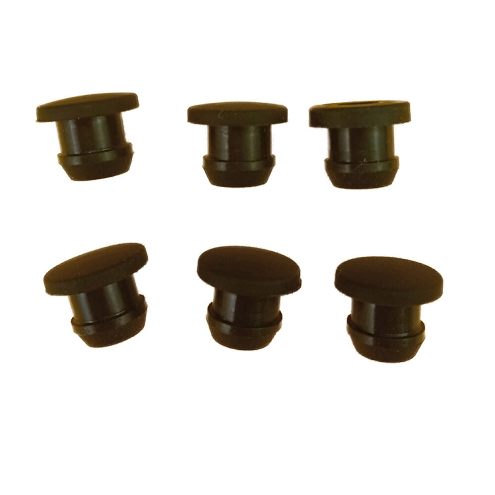 Black Snap-on Hole Plugs 10.5-30mm Rubber Blanking End Cap Silicone ...