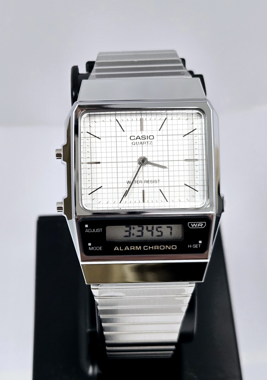 Casio Classic look Analog Digital Watch Silver tone metal AQ800E-7A ...