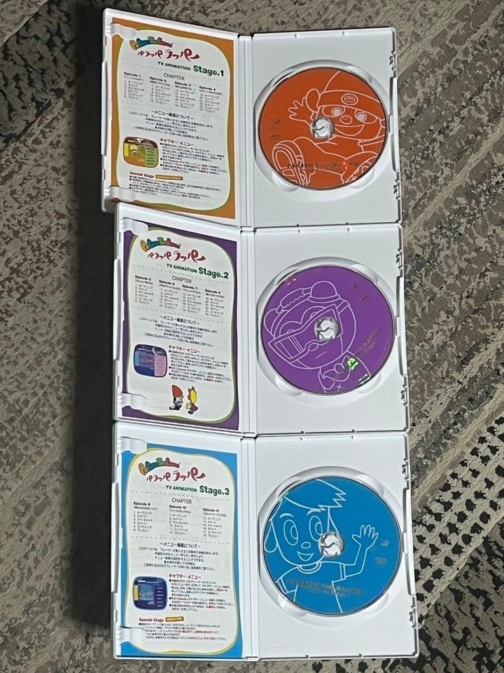 DVD PaRappa the Rapper Stage.1, 2, 3, 4, 6, 8 6-disc set TV animation ...